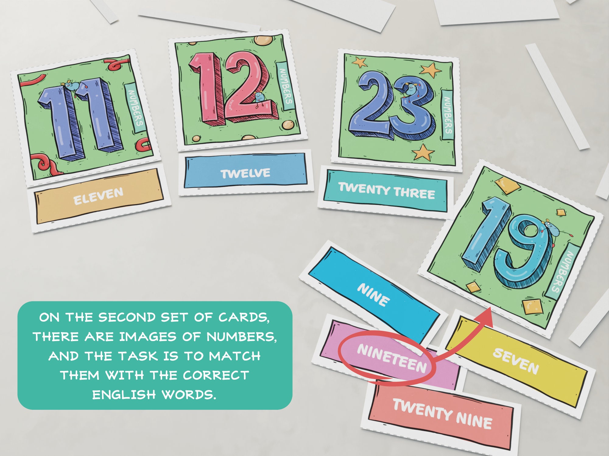 Printable Preschool Flashcards Numbers 1-30 Vibrant Colors - Etsy