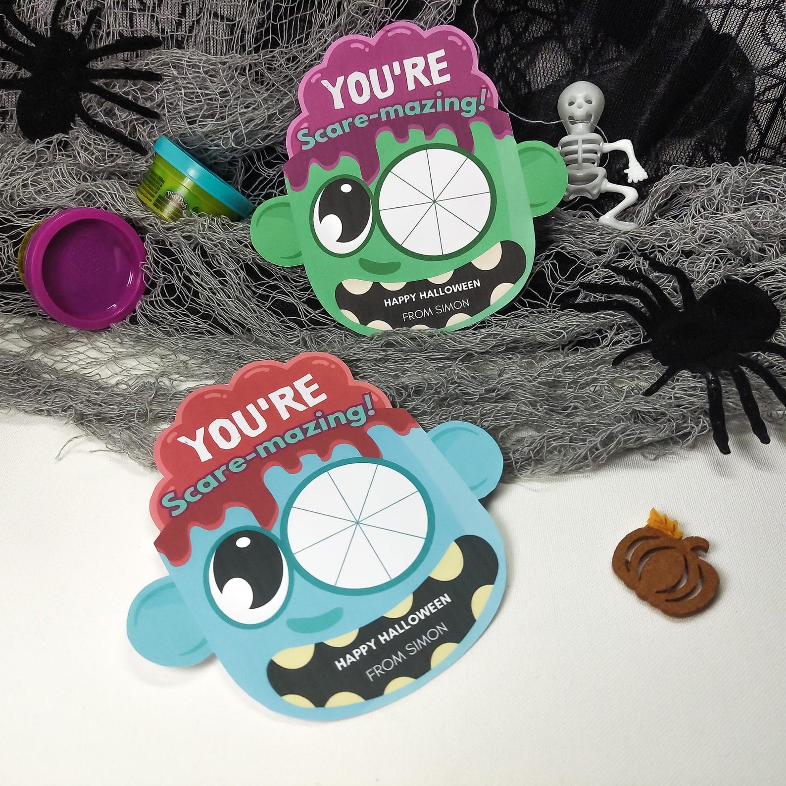 Halloween Play-doh Holder, Halloween Party Gift, Halloween Frankie, Non ...