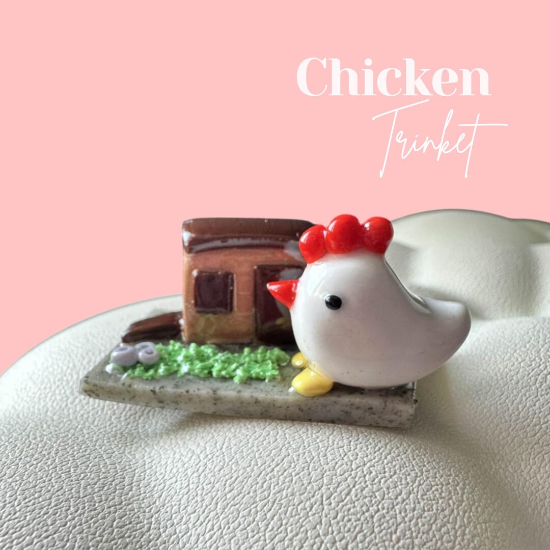Kawaii Chicken Clay Trinket | PC Topper | Monitor Topper | Handmade ...