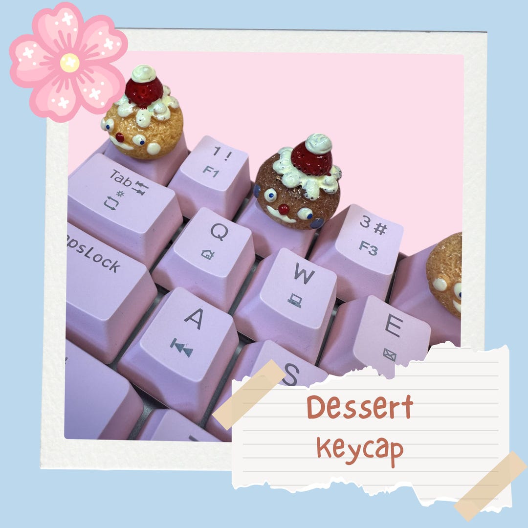 Kawaii Dessert Keycap: Custom Keyboard Accessory - Etsy