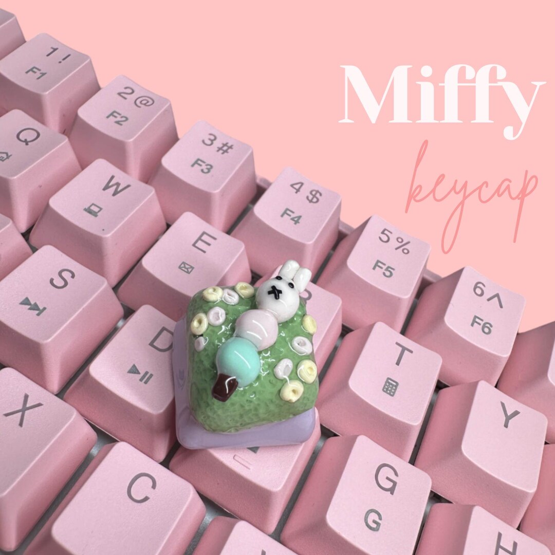 Kawaii Miffy Mochi Bunny Artisan Keycap Keycap Cute Keycaps Custom ...