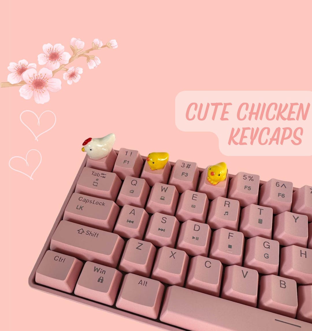 Cute Chicken Handmade Artisan Keycap Kawaii Keycaps Cute Keycaps - Etsy