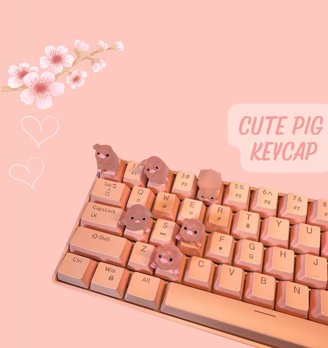 Cute Pig Handmade Artisan Keycap Kawaii Keycaps Cute Keycaps - Etsy