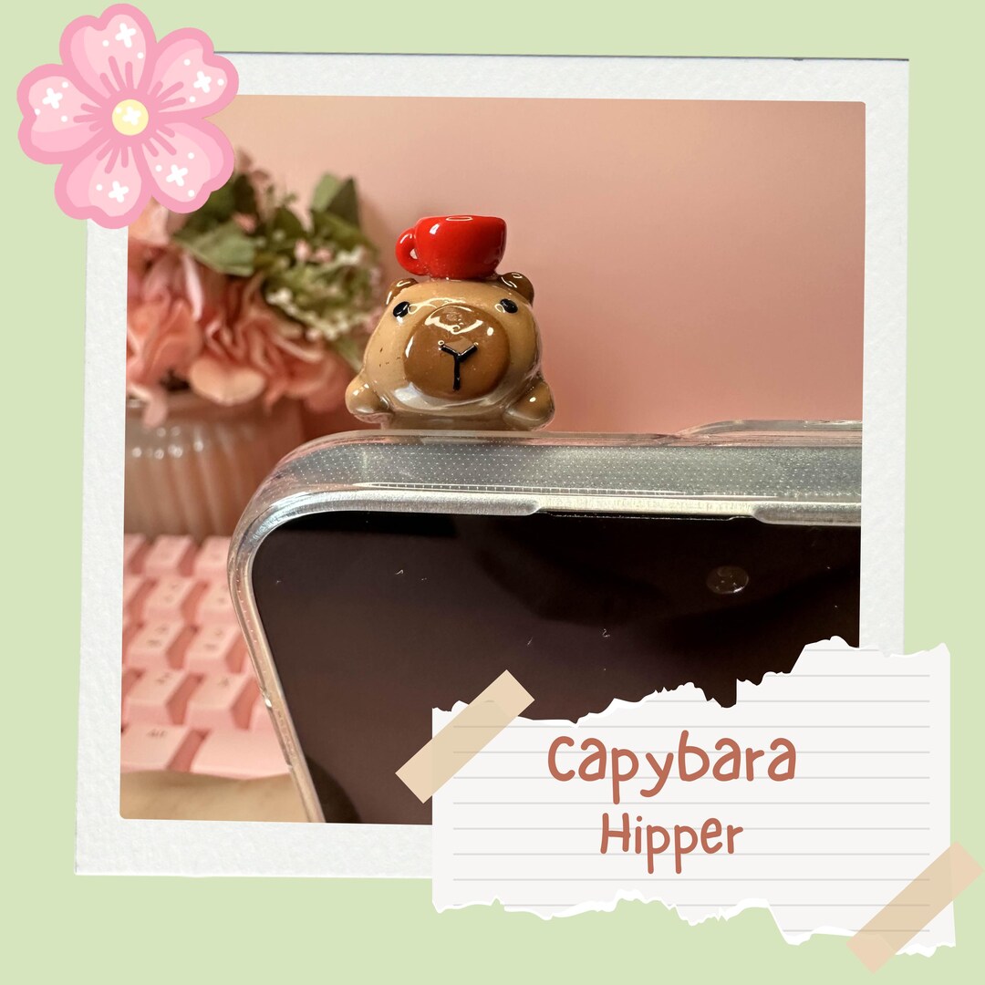 Kawaii Capybara Hipper | Cute Phone Hipper | Handmade Hipper | Kawaii ...