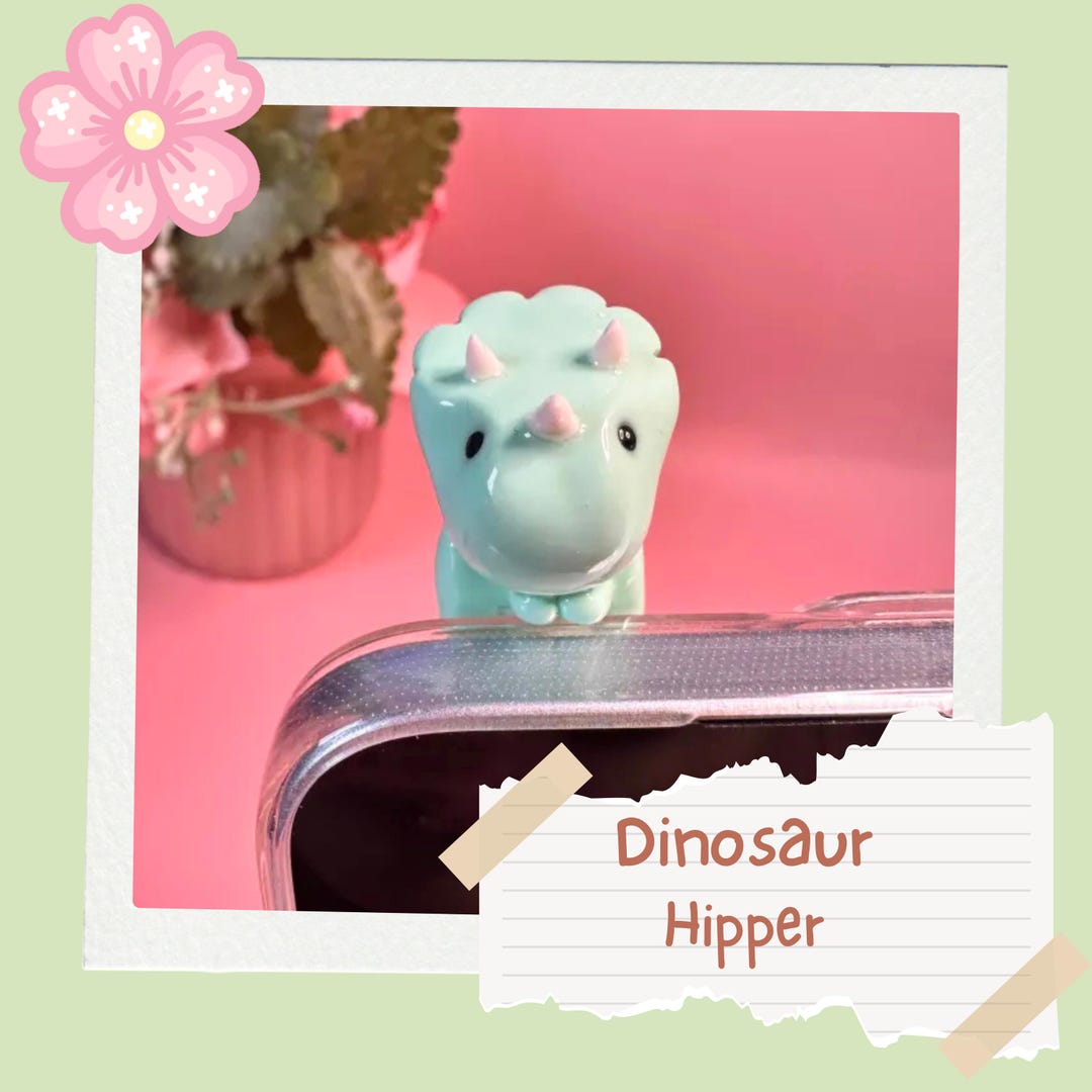 Kawaii Dinosaur Hipper: Handmade Kawaii Kindle Peeker - Etsy