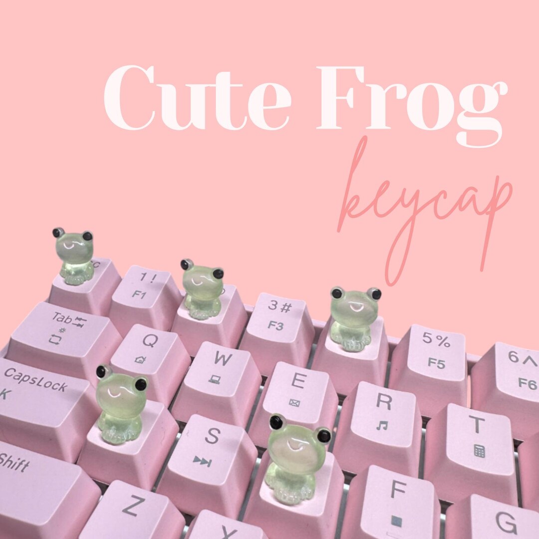 Kawaii Glow in the Dark Frog Cottagecore Handmade Artisan Keycap ...