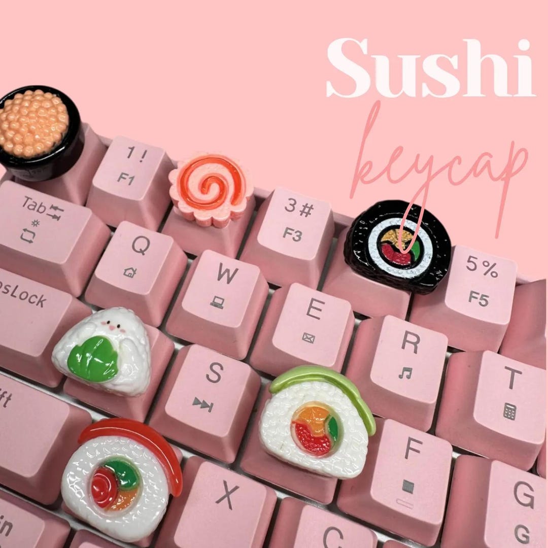 Kawaii Sushi Artisan Keycap | Keycap | Cute Keycaps | Custom Keycap ...