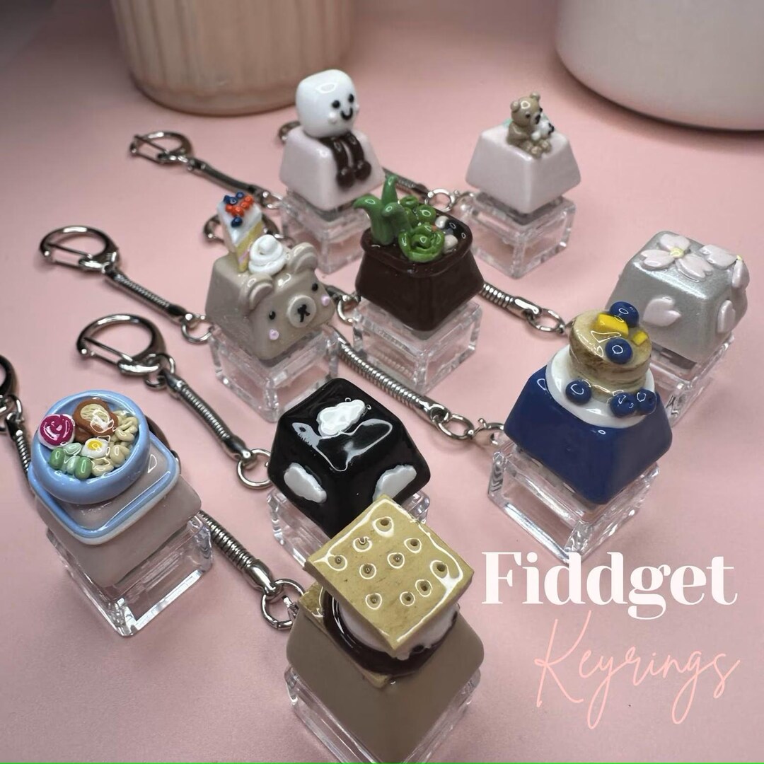 Artisan Fidget Toy Keyring Keycap | Keychain Fidget | Cute Fidget Toys ...