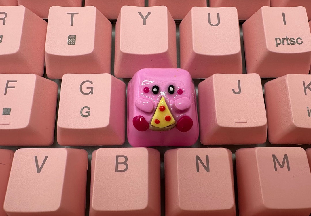 Cute Kirby Pizza Handmade Artisan Keycap Kawaii Keycaps Cute Keycaps - Etsy