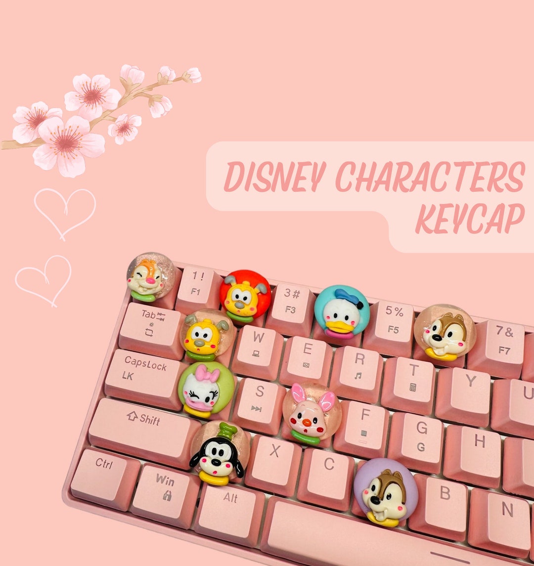 Cute Disney Character Handmade Artisan Keycap Kawaii Keycaps Cute ...