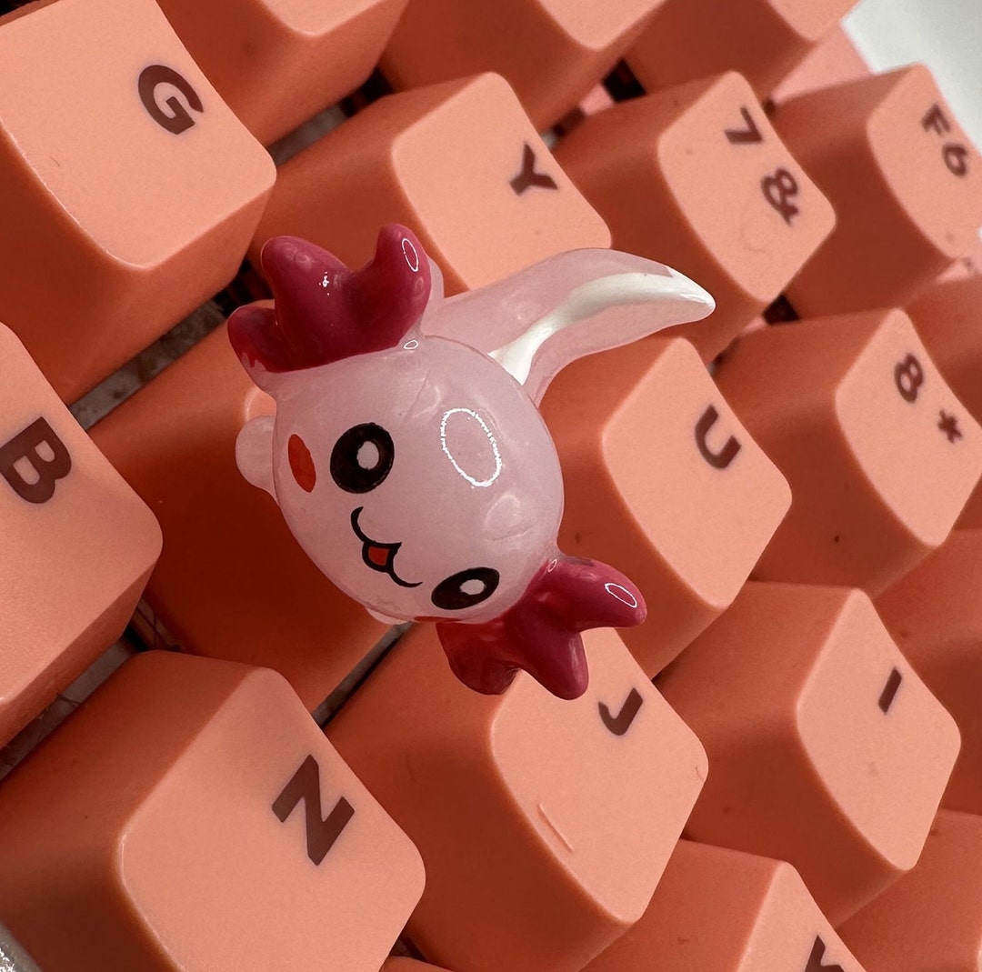 Cute Axolotl Handmade Artisan Keycap Kawaii Keycaps Cute Keycaps - Etsy