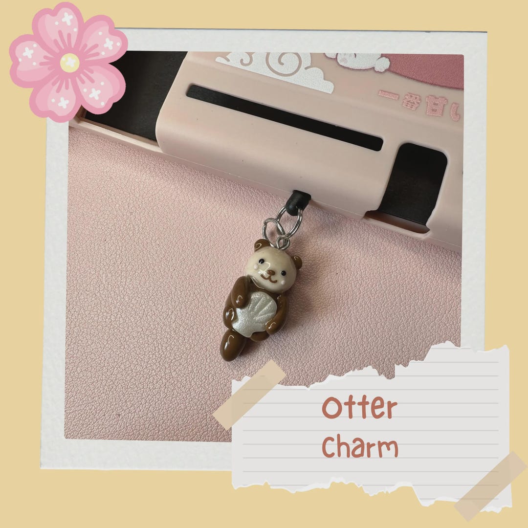 Kawaii Otter Nintendo Switch Charm | Handmade Steam Deck Charm - Etsy