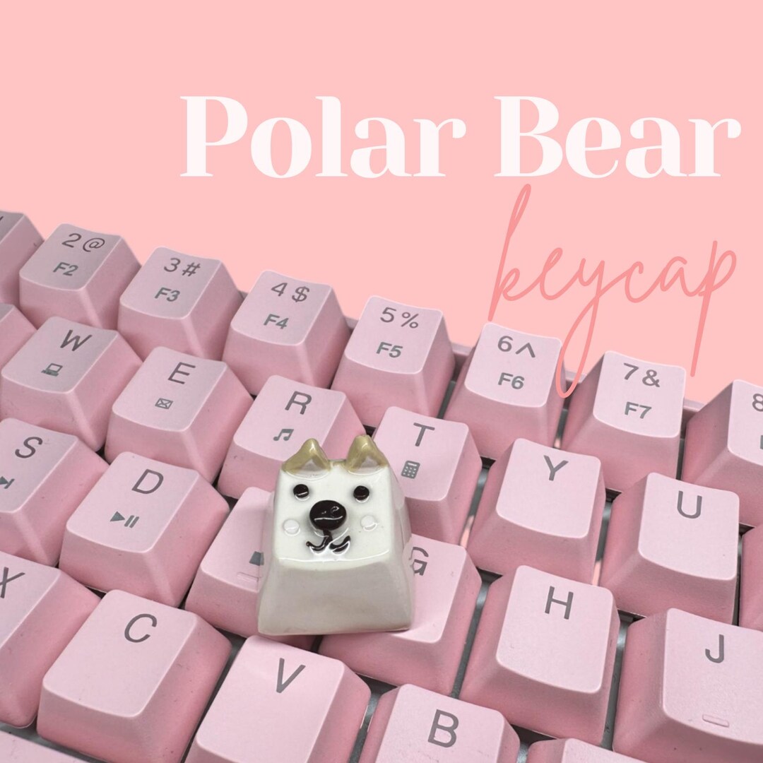 Kawaii Polar Bear Artisan Keycap Keycap Cute Keycaps Custom Keycap ...