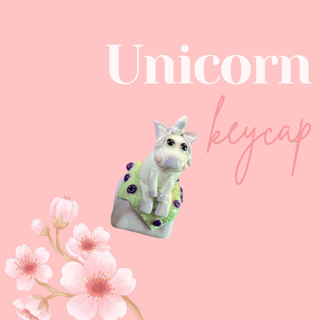 Unicorn Handmade Artisan Keycap Keycap Cute Keycaps Custom Keycap ...
