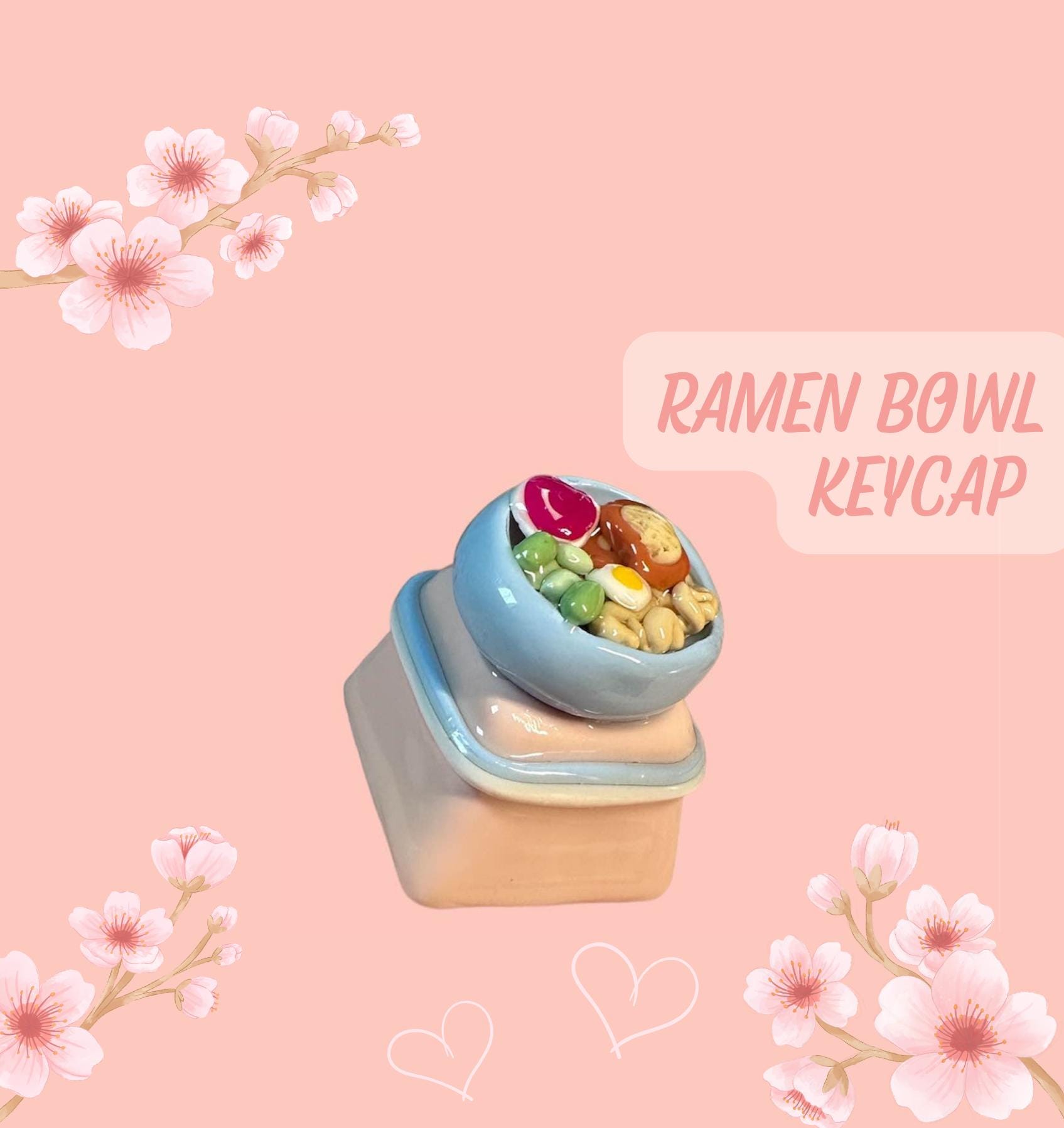 Cute Ramen Bowl Handmade Artisan Keycap Kawaii Keycaps Cute Keycaps - Etsy