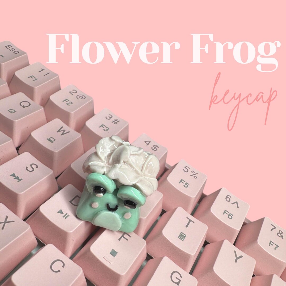 Kawaii Frog Flower Handmade Artisan Keycap Keycap Cute Keycaps Custom ...