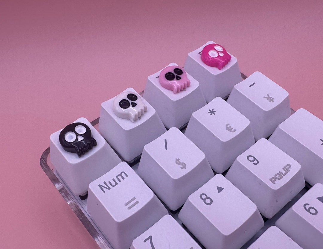 Cute Skull Keycap, Cherry MX Keycap, Kawaii Keycap, Artisan Keycap ...