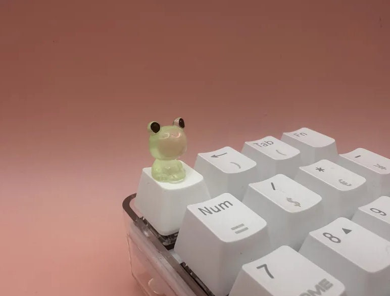 Cute Glow in the Dark Frog Keycap, Cherry MX Keycap, Kawaii Keycap ...