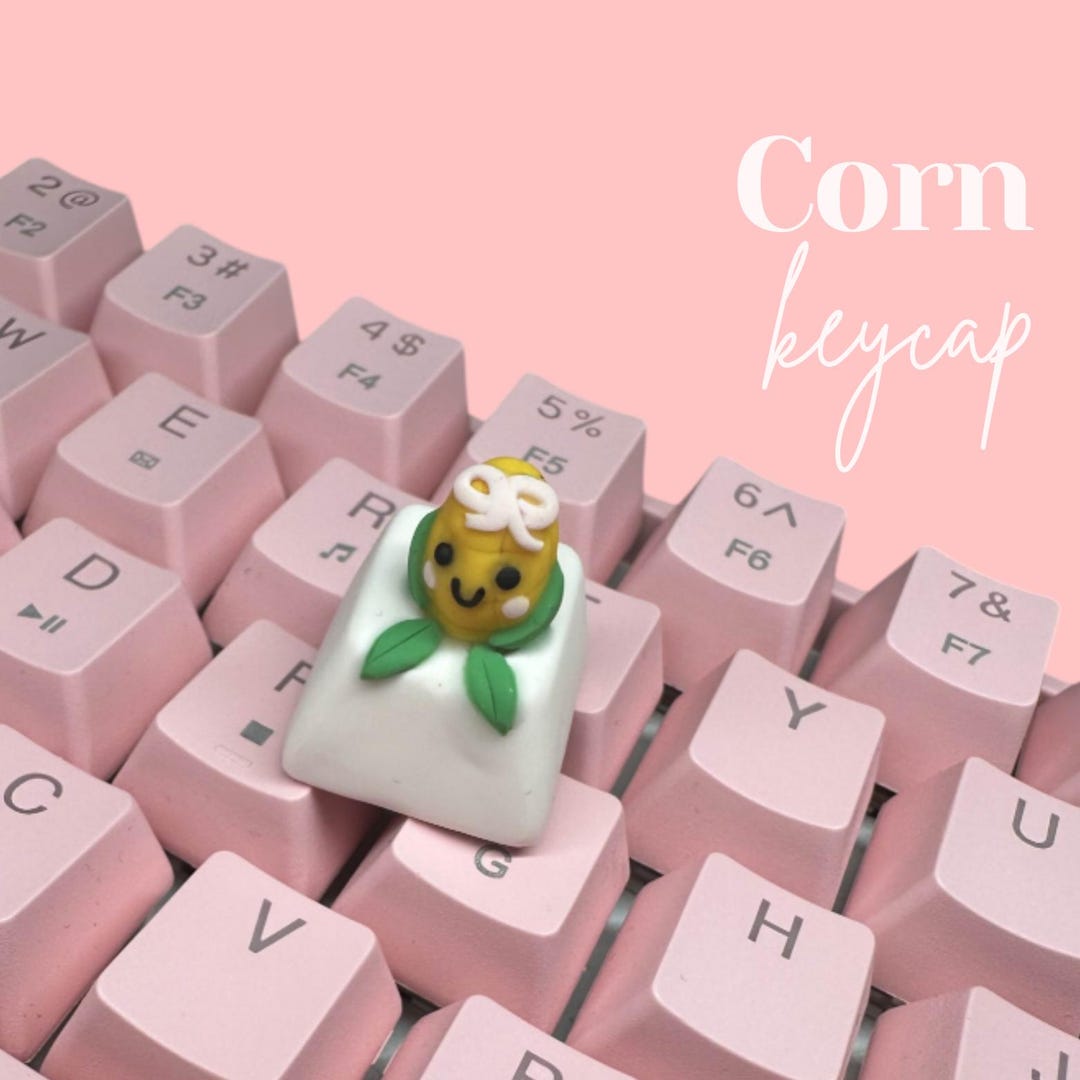 Kawaii Corn Artisan Keycap | Keycap | Cute Keycaps | Custom Keycap ...