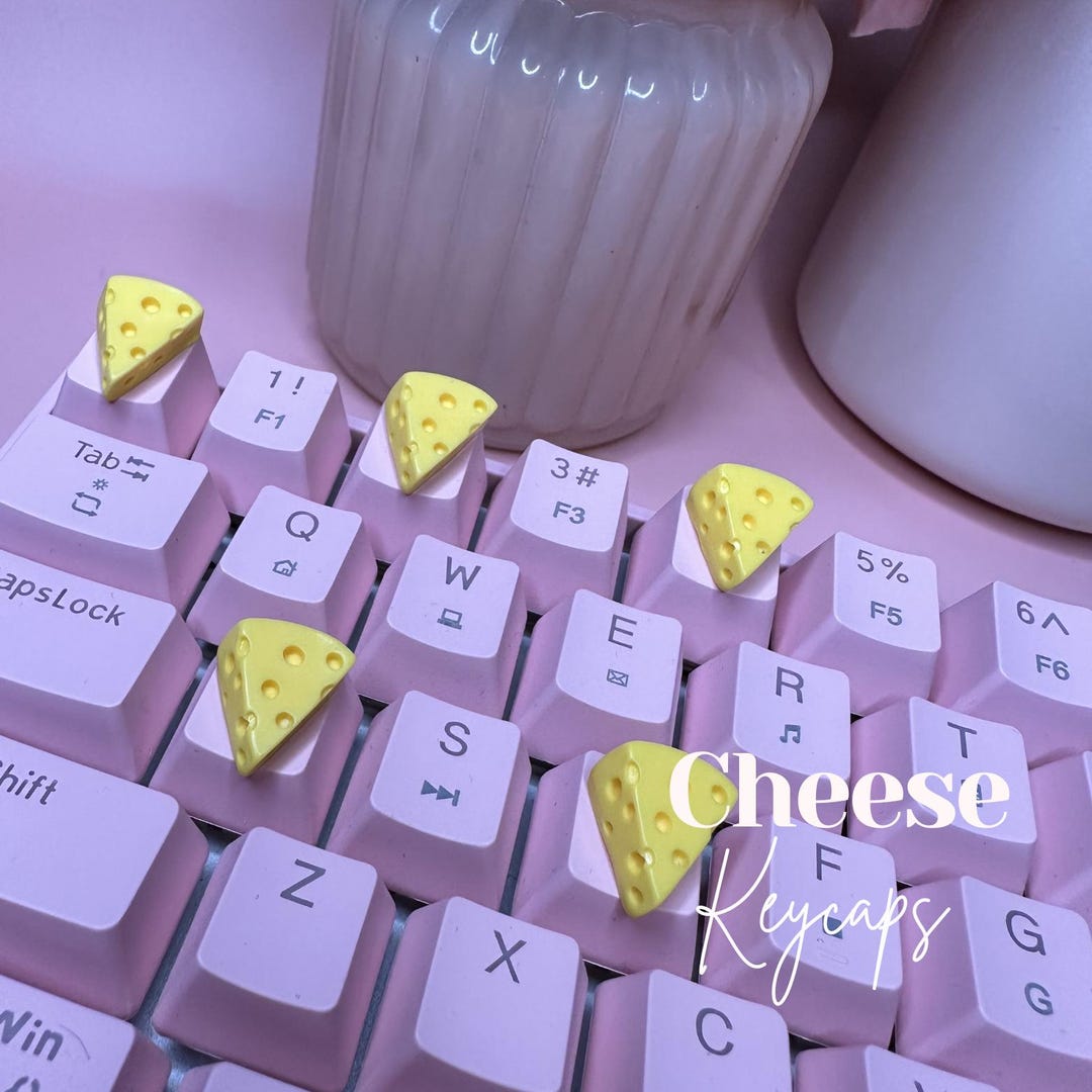 Kawaii Cheese Handmade Artisan Keycap | Keycap | Cute Keycaps | Custom ...