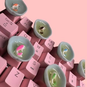 Kawaii Mini Fish Ponds Artisan Keycap | Keycap | Cute Keycaps | Custom ...