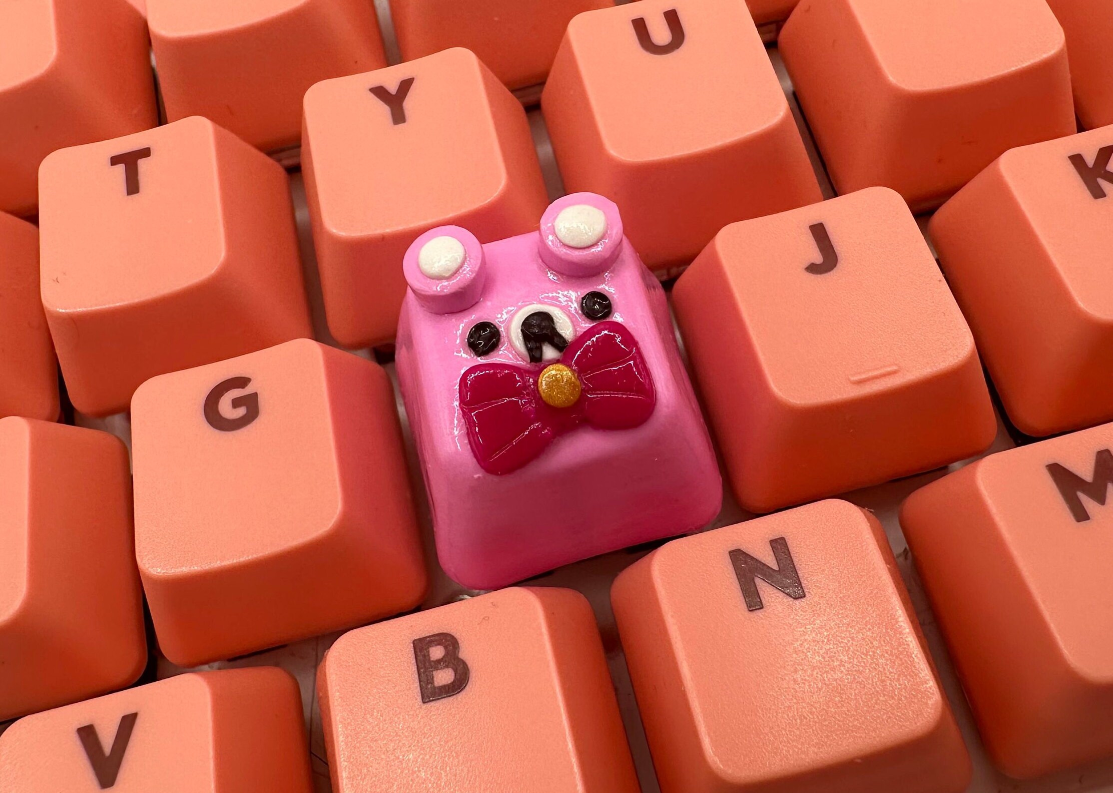 Cute Bear Keycap, Cherry MX Keycap, Kawaii Keycap, Artisan Keycap ...