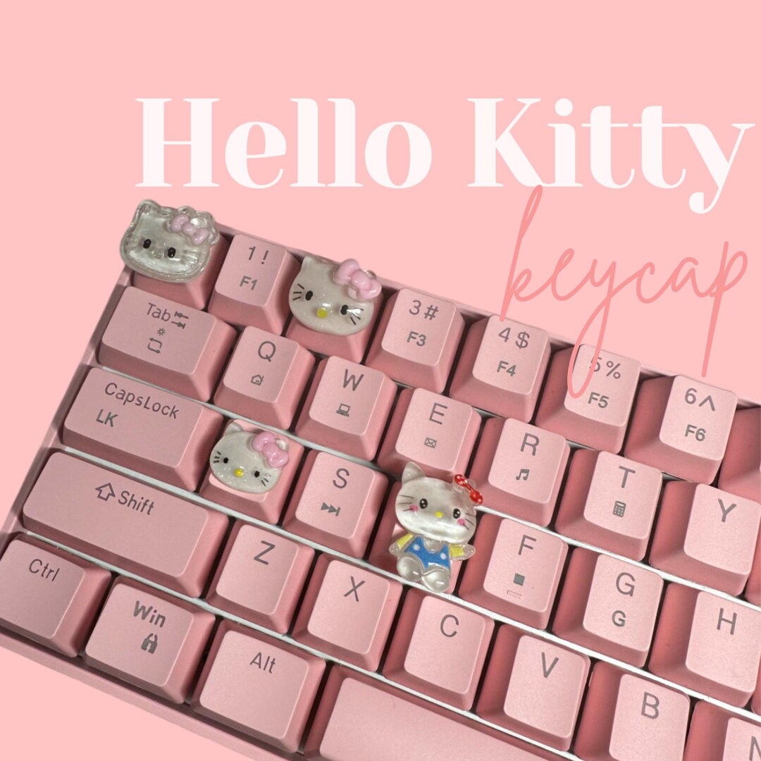 Kawaii Hello Kitty Collection Handmade Artisan Keycaps Keycap Cute ...