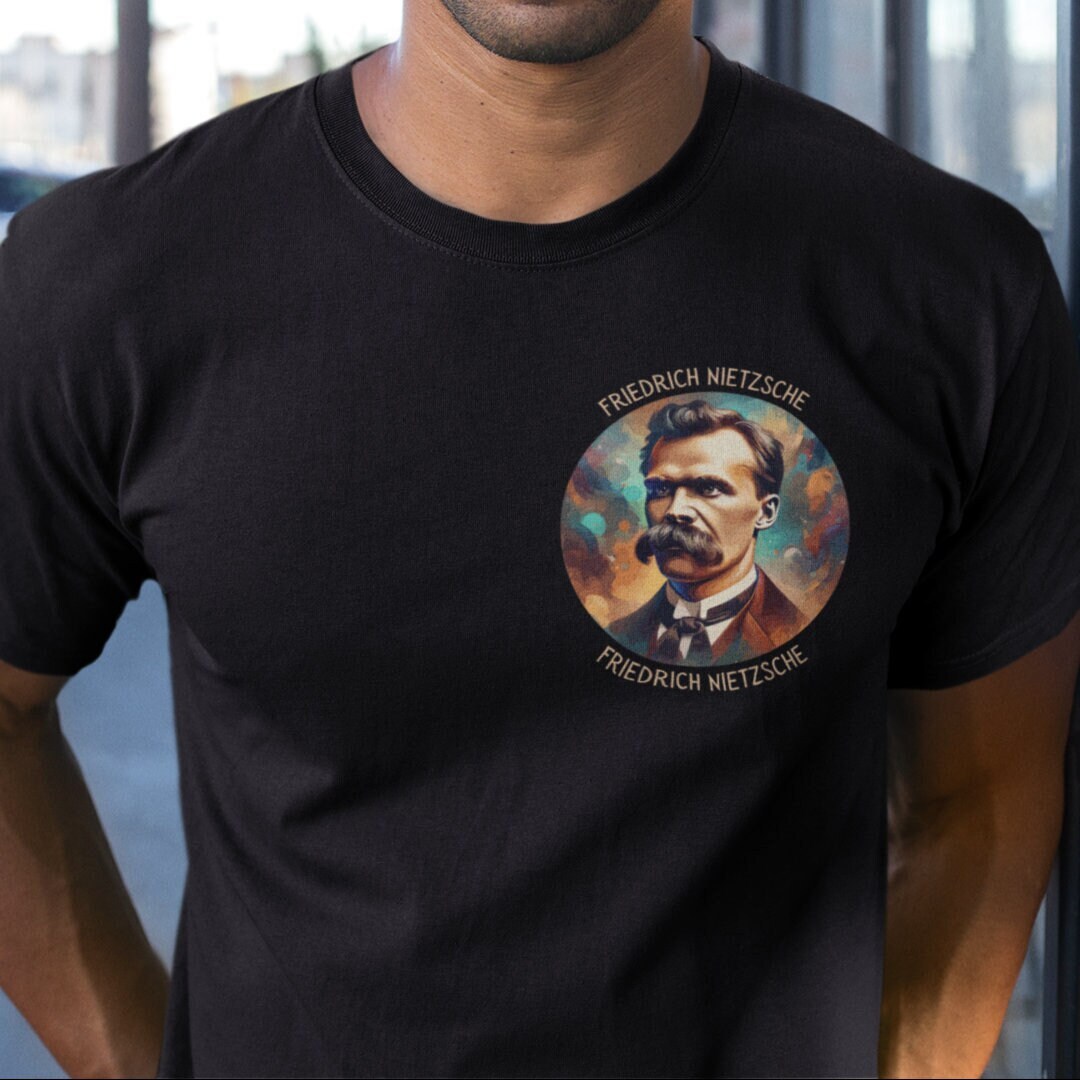 Friedrich Nietzsche Portrait Tee, Philosopher T-shirt, Inspirational ...