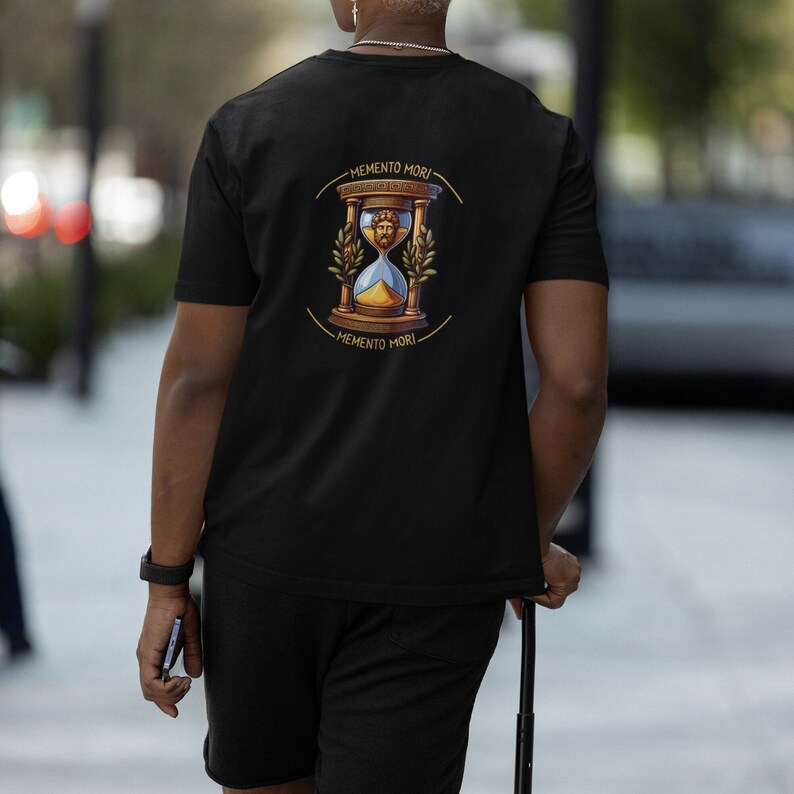 Memento Mori Hourglass Tee, Philosophical Reminder Shirt, Stoicism ...