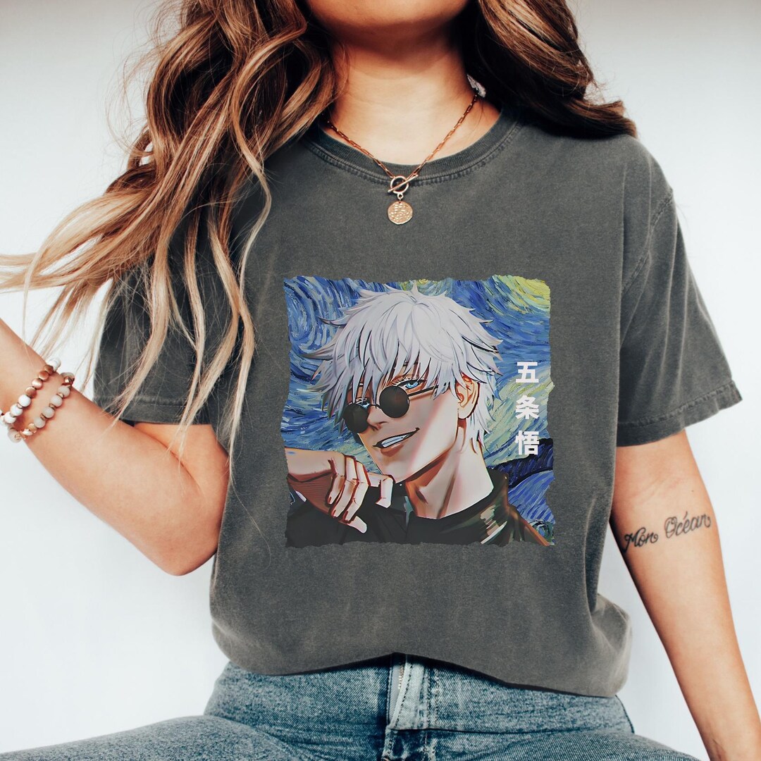 Gojo Satoru Starry Night T-shirt, Anime Lover Tee, Vintage Retro ...
