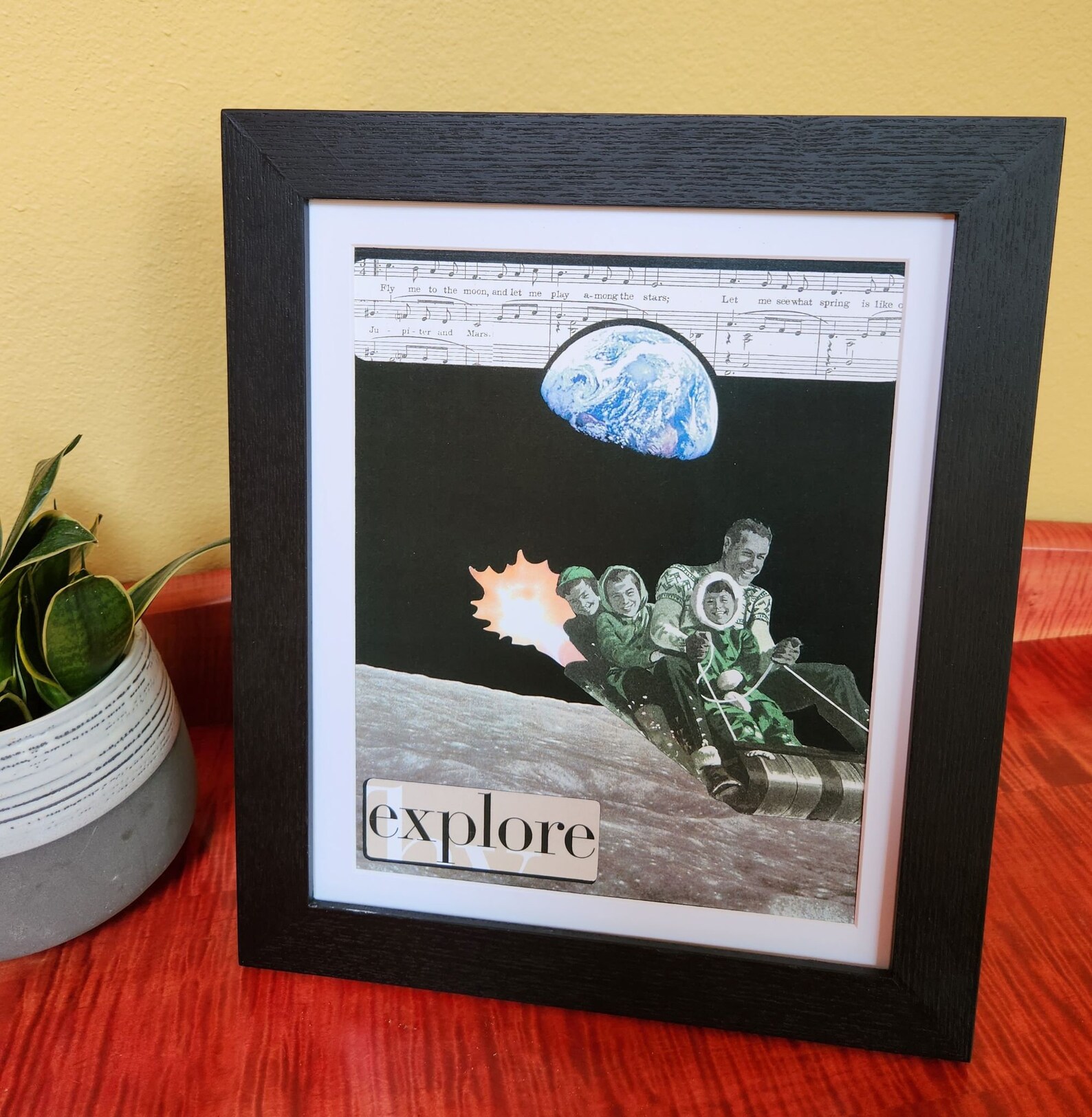 Outer Space Collage Art - Etsy
