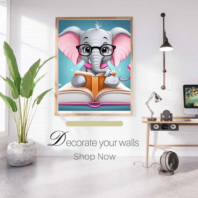 4 Instant Download Baby Elephant Study Posterkids - Etsy