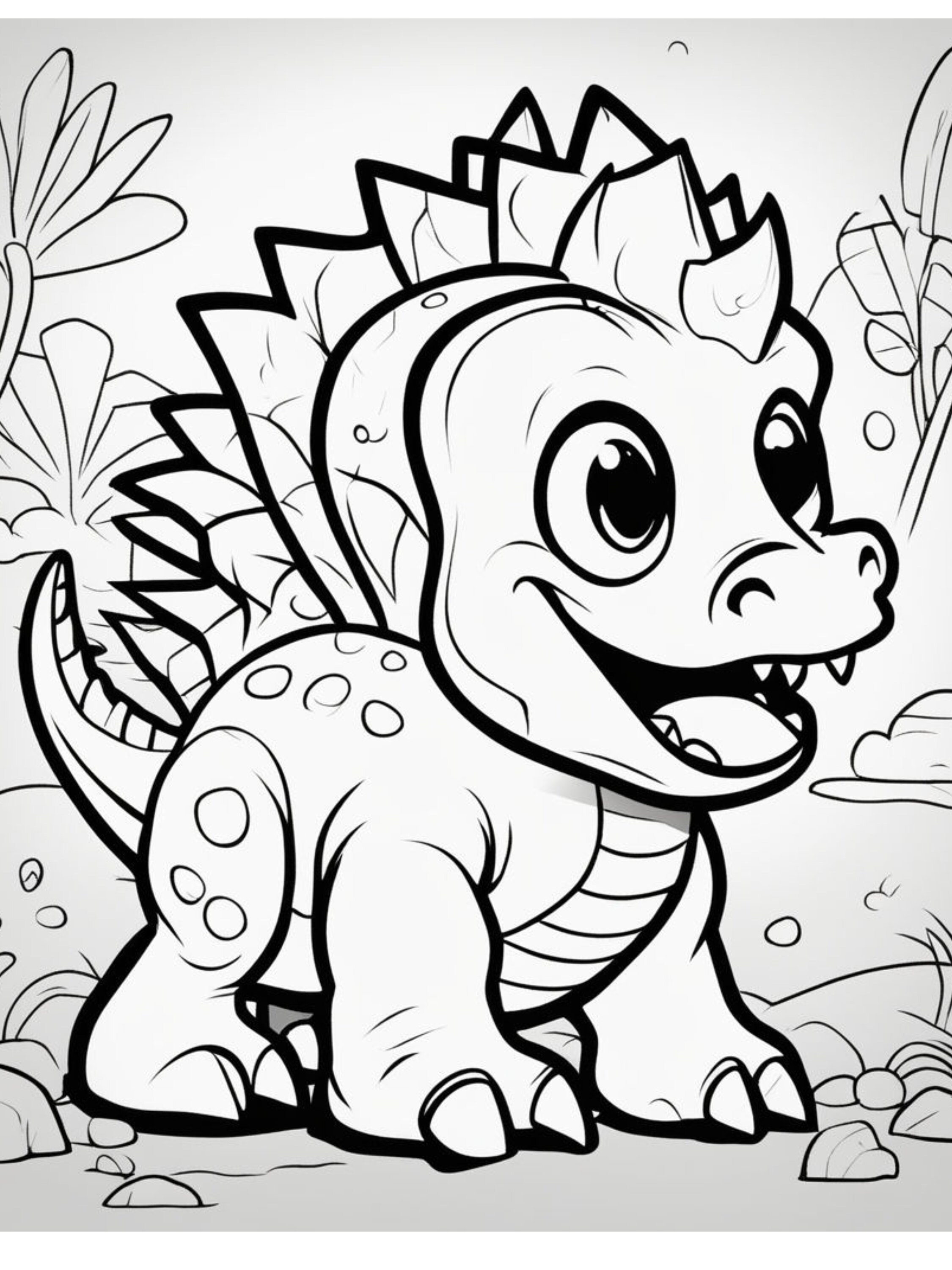 40cute Baby Dinosaurs Coloring Pageslove Party Activity - Etsy