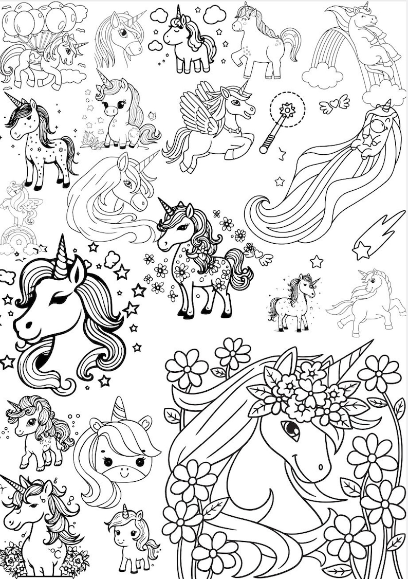 70 Random Coloring Pages, Adults and Children Can Benefit From ...