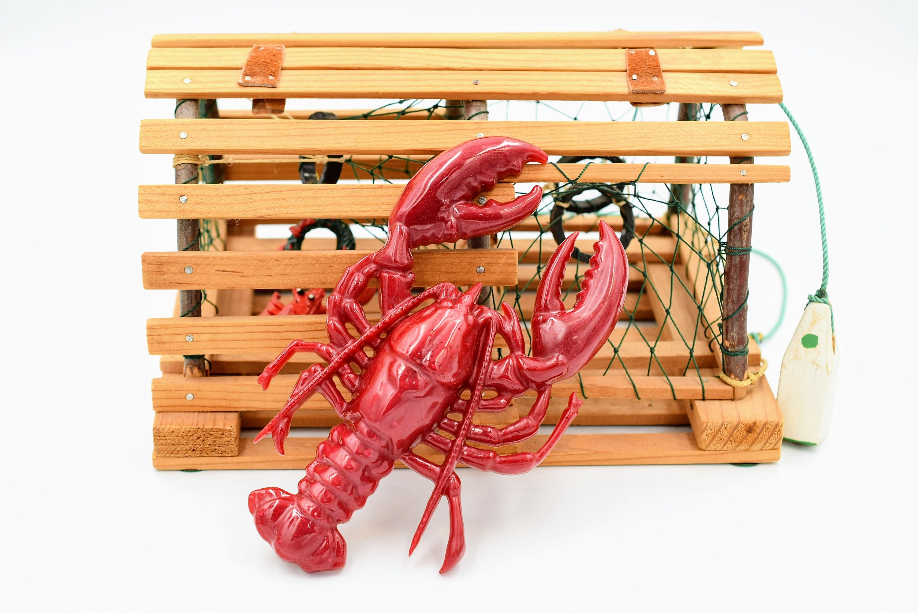 Ruby Red Lobster Figurine Handmade Resin Home Decor Animal Ornament ...