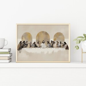 The Last Supper Painting in Landscape Passover Meal Holy Communion Holy ...