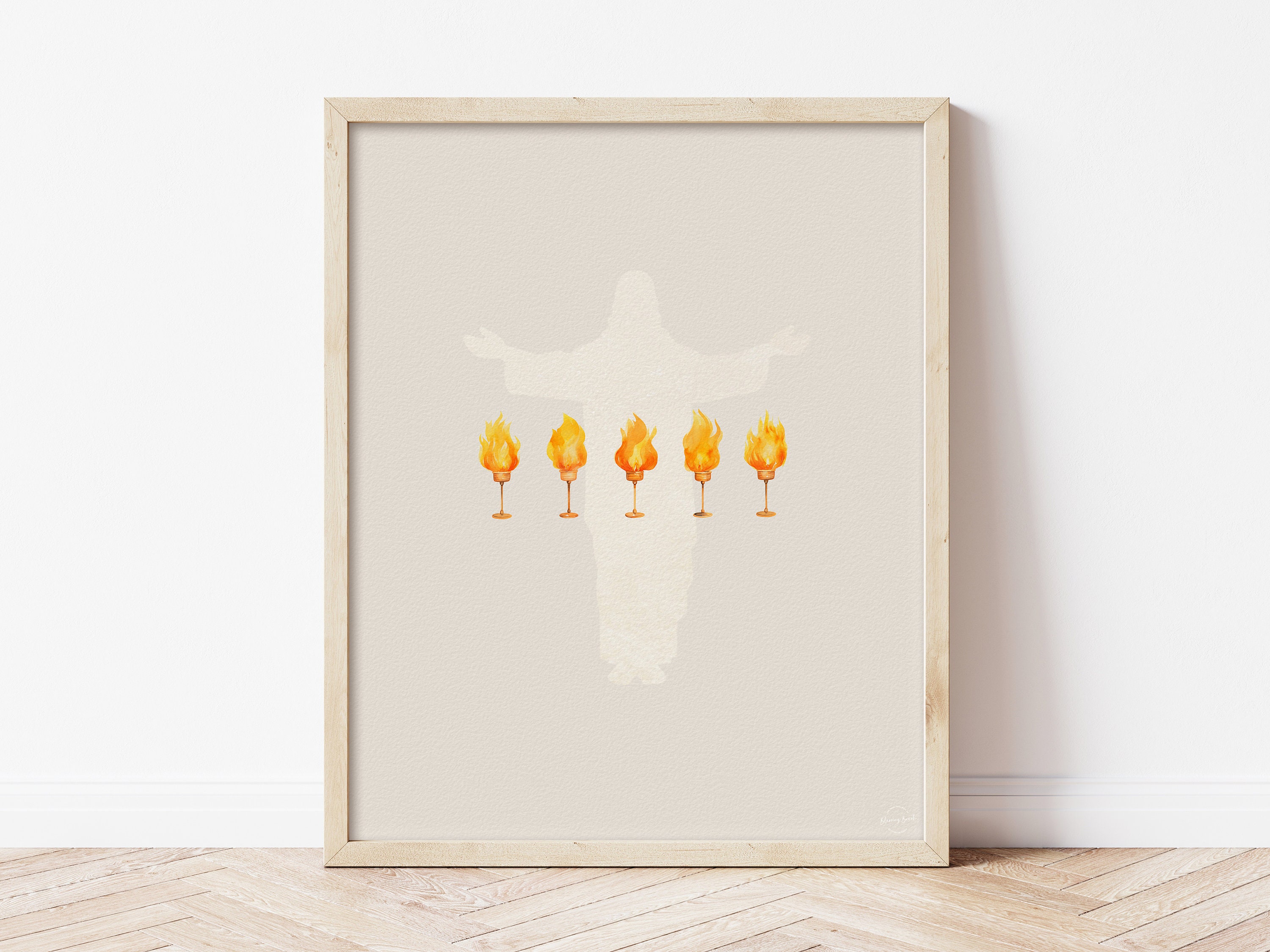 The Parable of the Ten Virgins, Watercolor Painting, Jesus Art ...