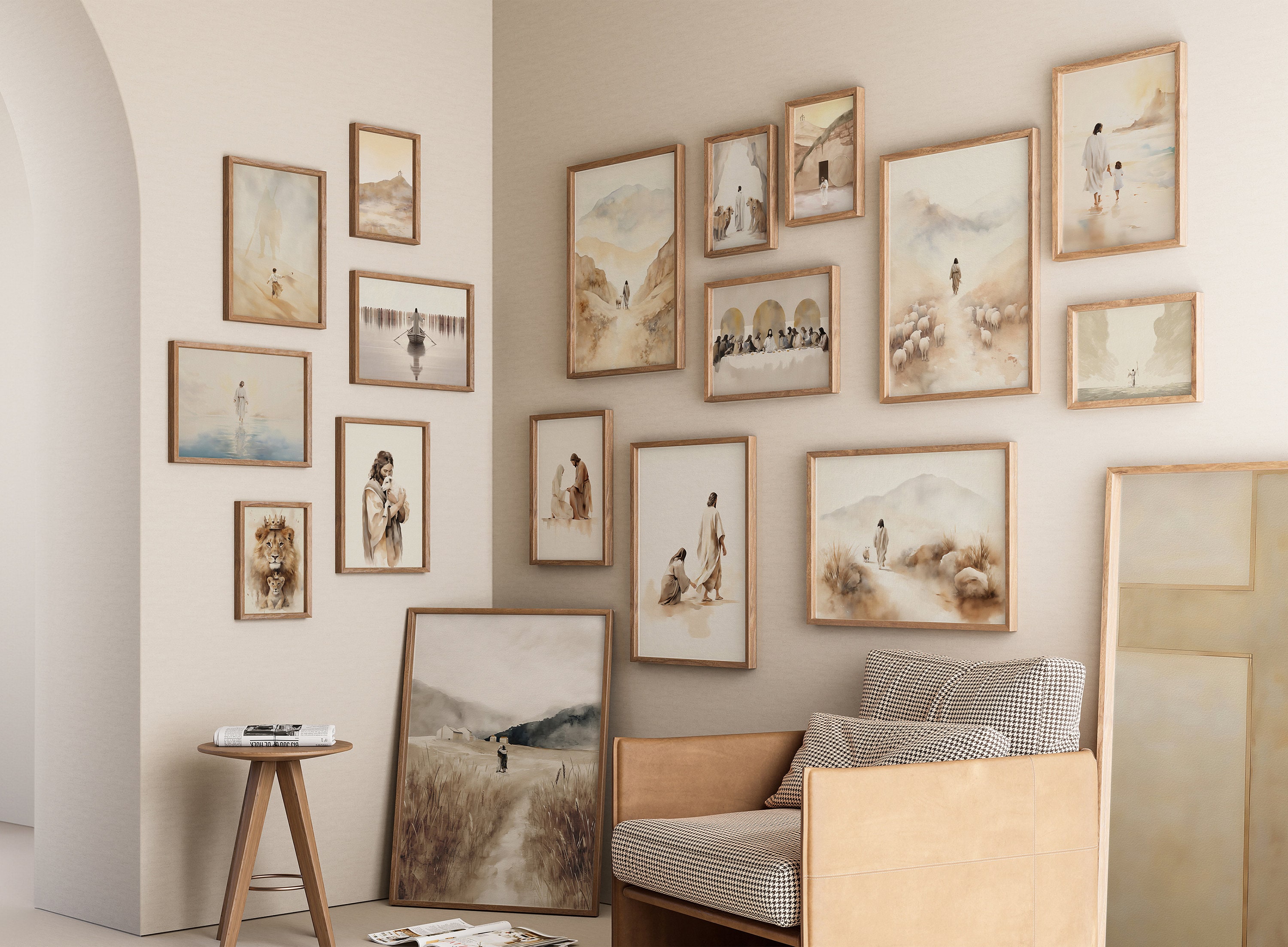 David and Goliath Watercolor Painting, King David, the Shepherd Boy ...