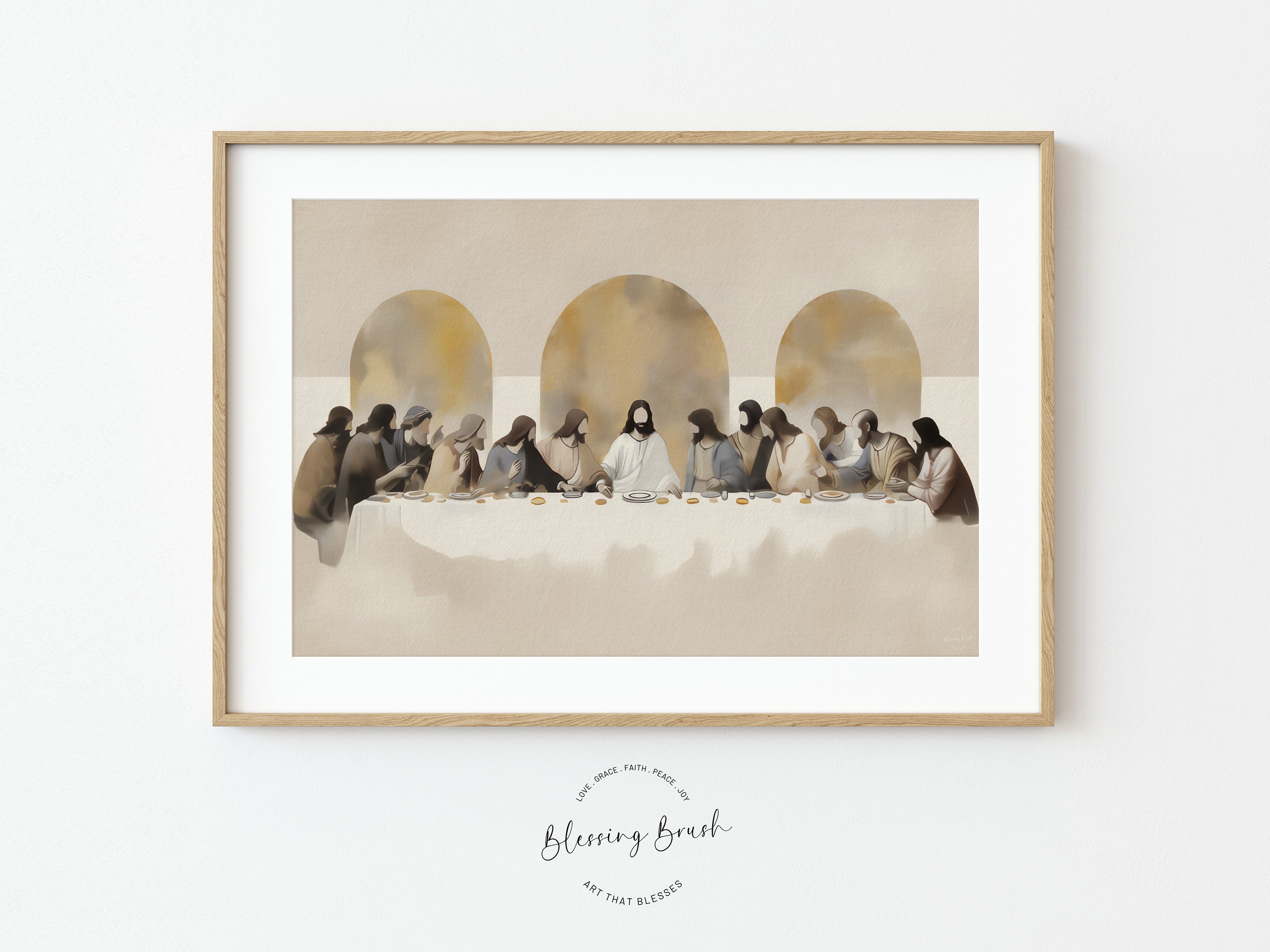 The Last Supper Painting in Landscape Passover Meal Holy Communion Holy ...