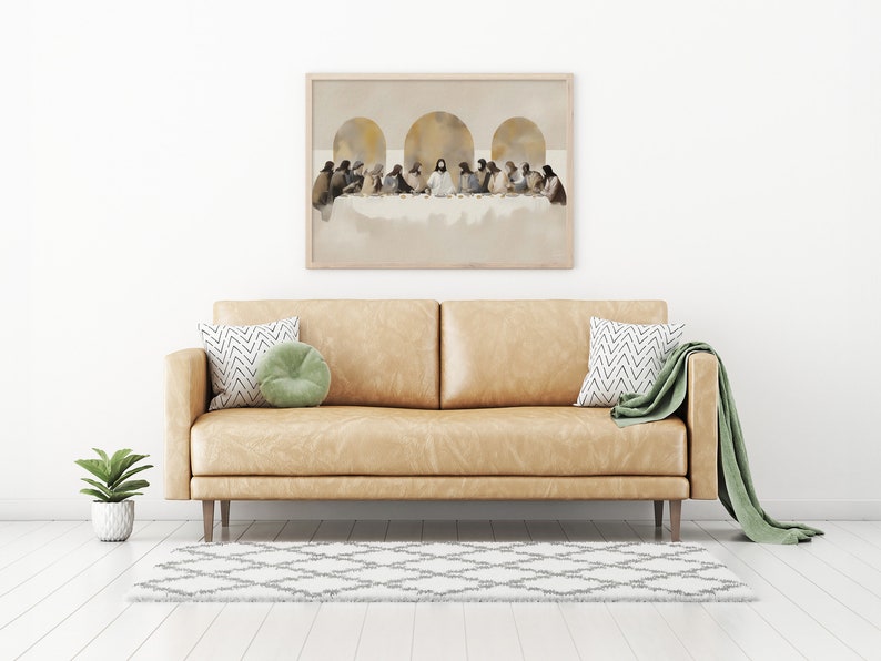 The Last Supper Painting in Landscape Passover Meal Holy Communion Holy ...