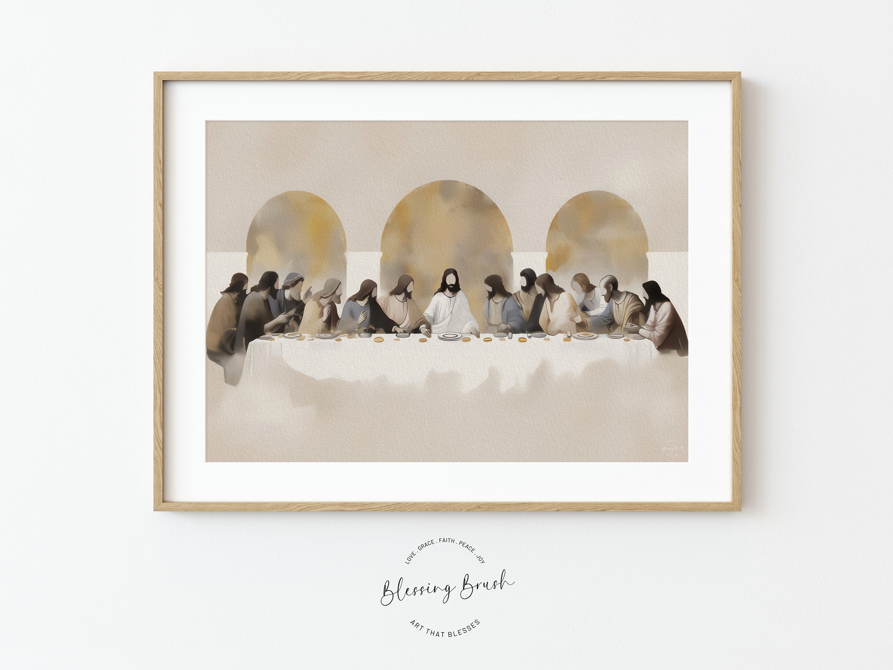 The Last Supper Painting in Landscape Passover Meal Holy Communion Holy ...