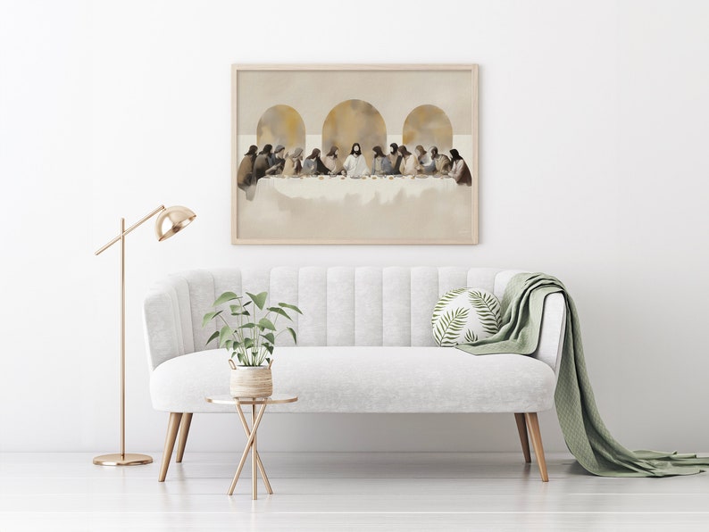 The Last Supper Painting in Landscape Passover Meal Holy Communion Holy ...