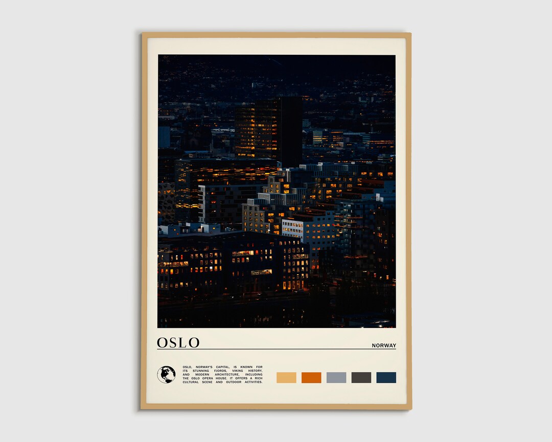Digital Oil Paint, Oslo Print, Oslo Wall Art, Oslo Poster, Oslo Photo ...