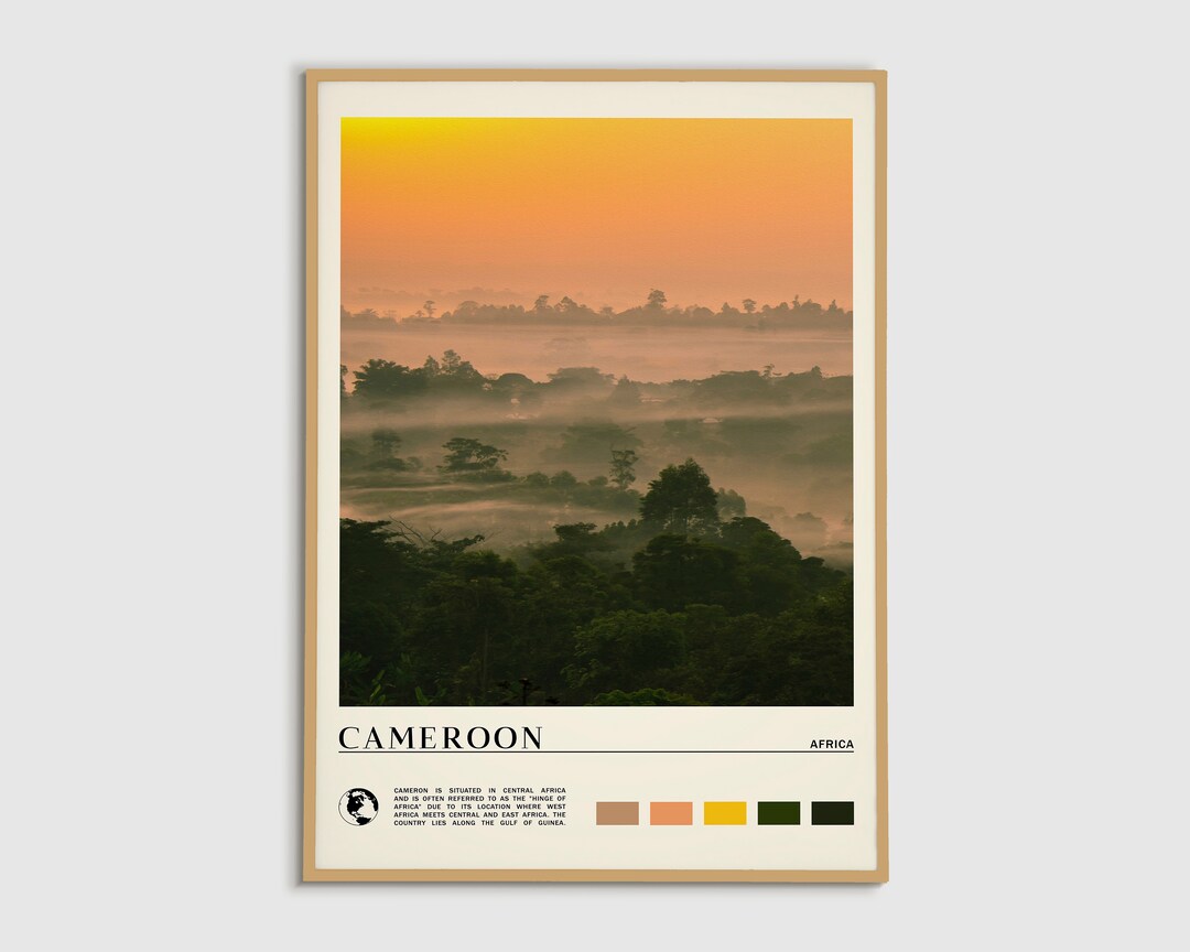 Digital Oil Paint, Cameroon Print, Cameroon Wall Art, Cameroon Poster ...