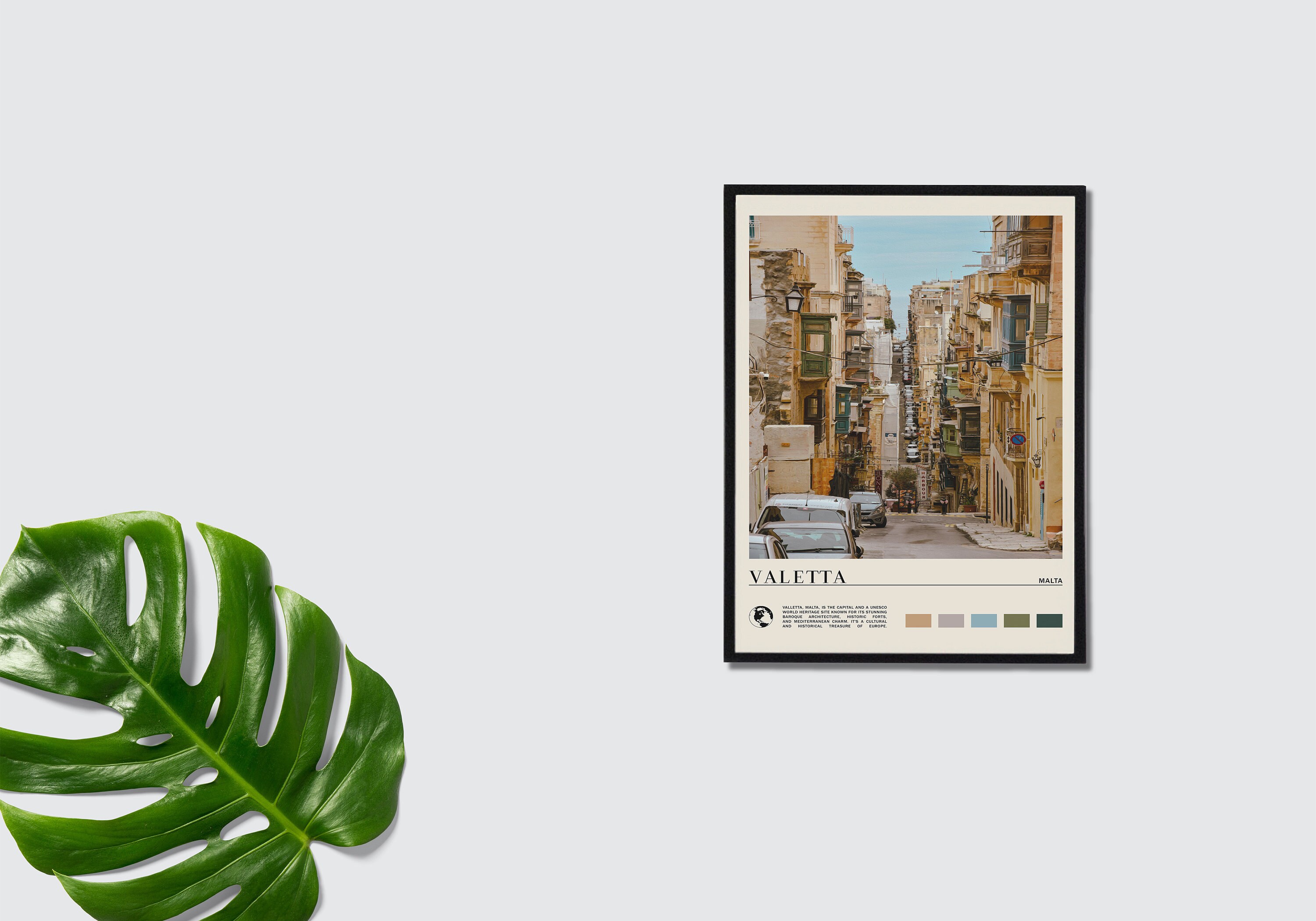Digital Oil Paint, Valletta Print, Valletta Wall Art, Valletta Poster ...