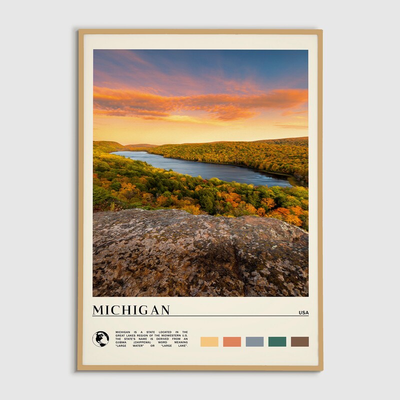 Michigan Prints - Etsy