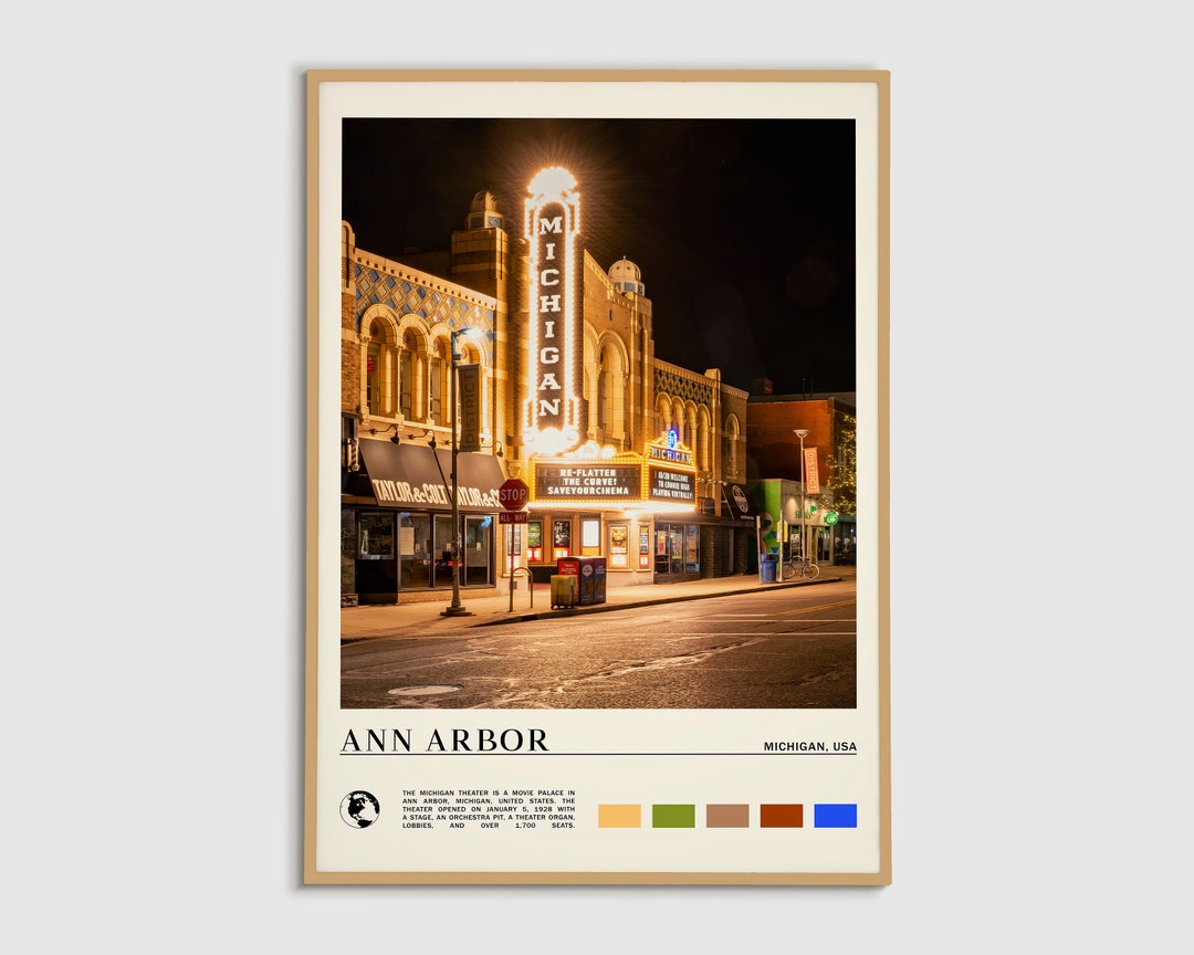 Digital Oil Paint, Ann Arbor Print, Ann Arbor Wall Art, Ann Arbor ...
