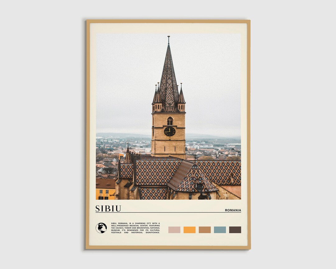 Digital Oil Paint, Sibiu Print, Sibiu Wall Art, Sibiu Poster, Sibiu ...