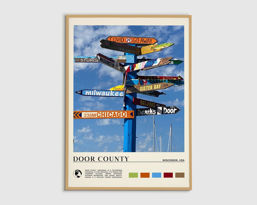 Digital Oil Paint, Door County Print, Door County Wall Art, Door County ...