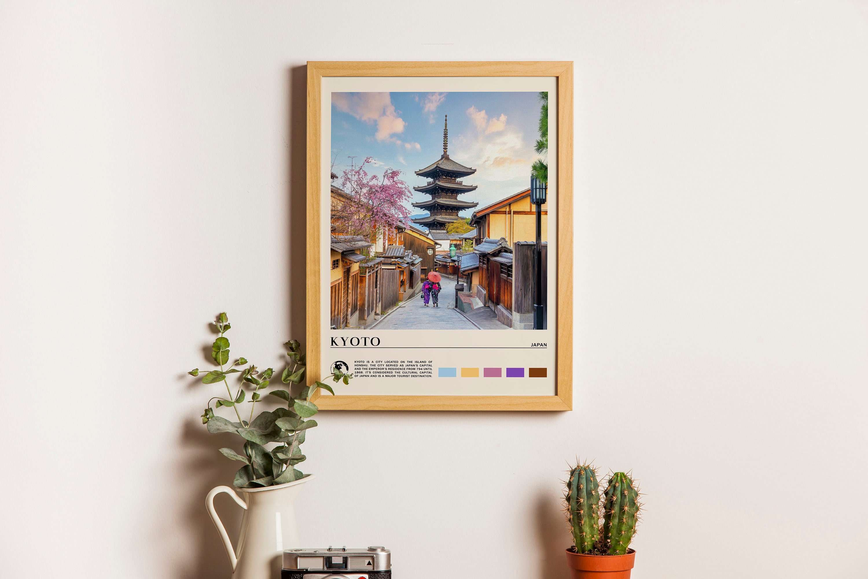 Digital Oil Paint Kyoto Print Kyoto Wall Art Kyoto Poster - Etsy